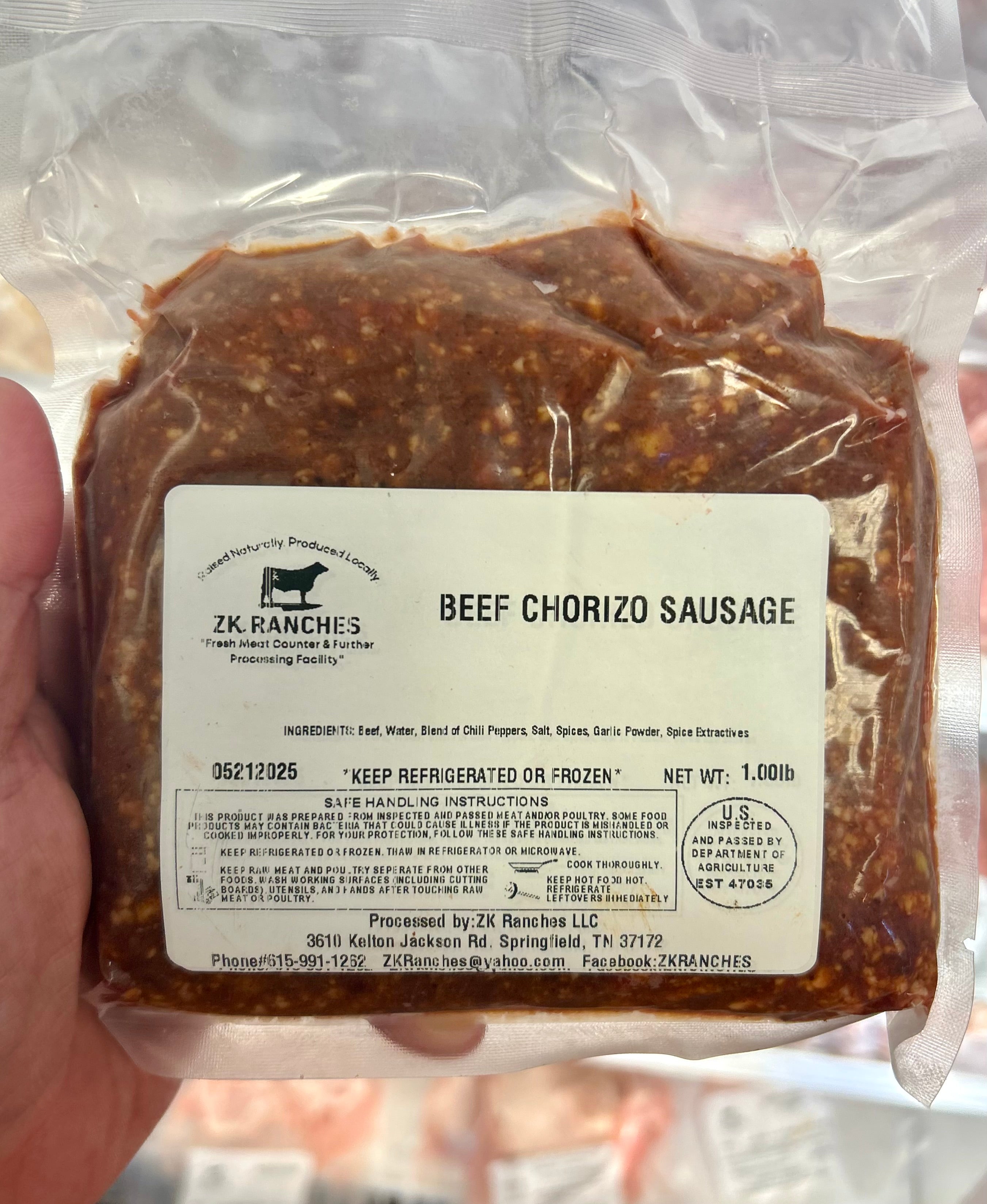 Beef Chorizo Sausage – ZK Ranches